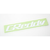 GReddy White Sticker (14 cm) | In Stock, DriftShop.com